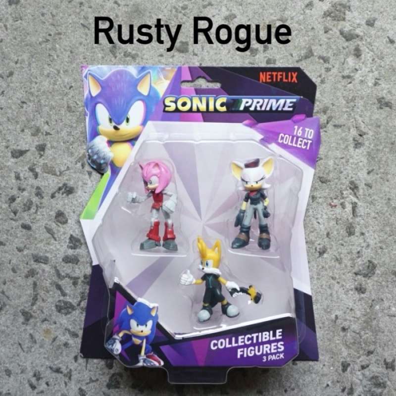 Jual Sonic Prime Collectible Figures 3 Pack Emco Sega Hedgehog, Warna ...