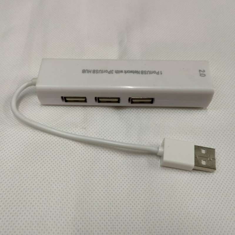 Promo USB to LAN Ethernet External Network Card with USB Hub 3 Port ...