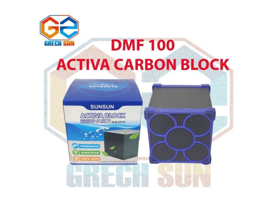 Jual sunsun carbon block water purifier filter karbon aktif 10x10x10 cm ...