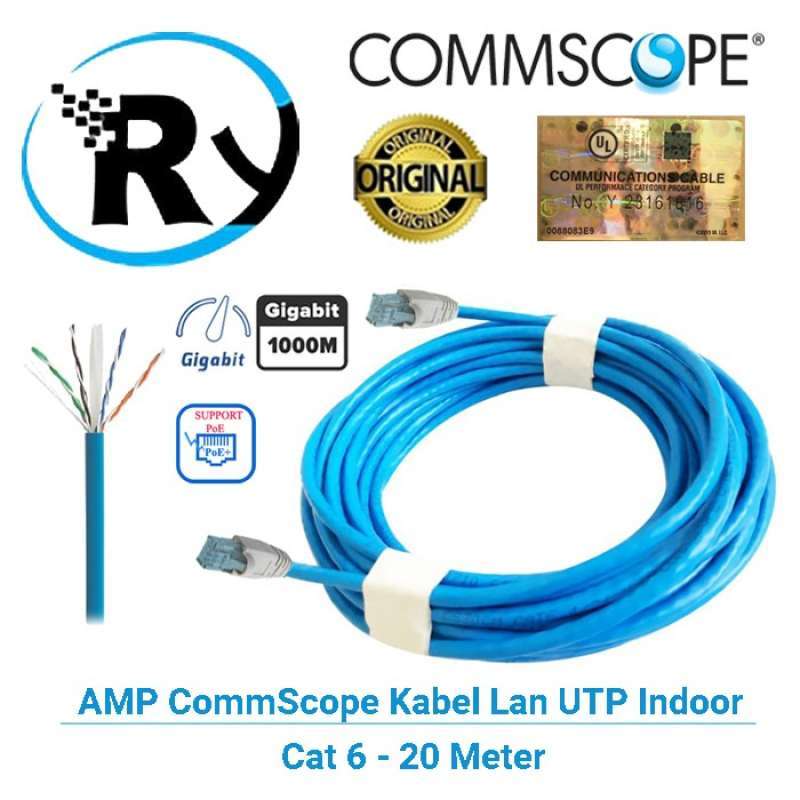 Promo Amp Commscope Utp Cat6 Kabel Lan 20meter 20m Patch Cord Diskon 23 ...