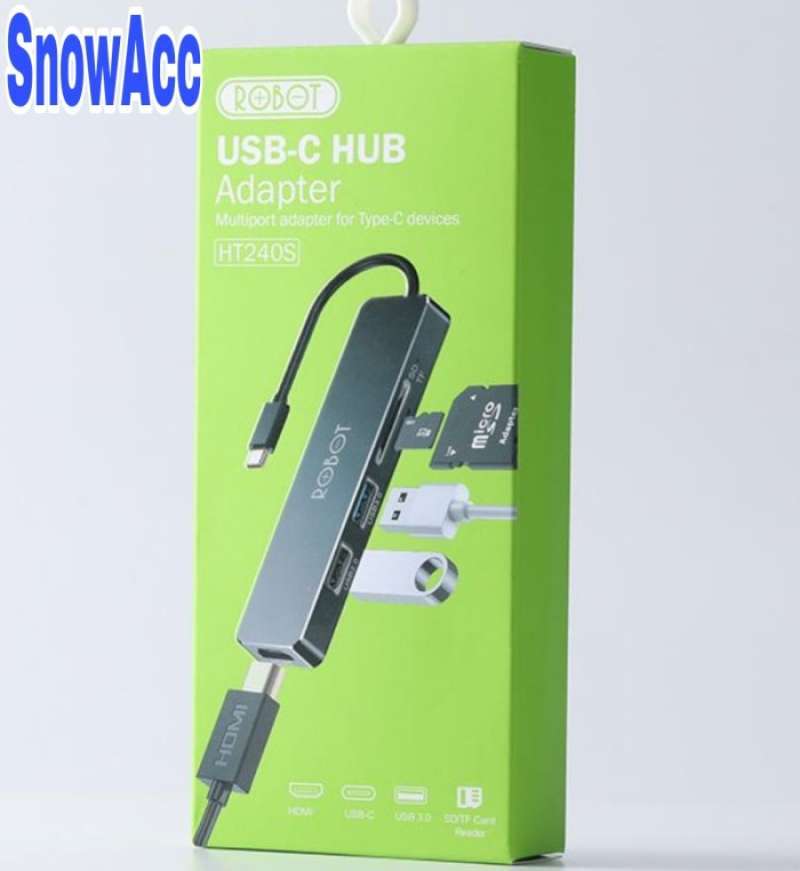 Promo USB C HUB 5in1 Robot HT240 Adapter USB Type C USB 3.0 pro Diskon ... Promo USB C HUB 5in1 Robot HT240 Adapter USB Type C USB 3.0 pro Diskon ...
