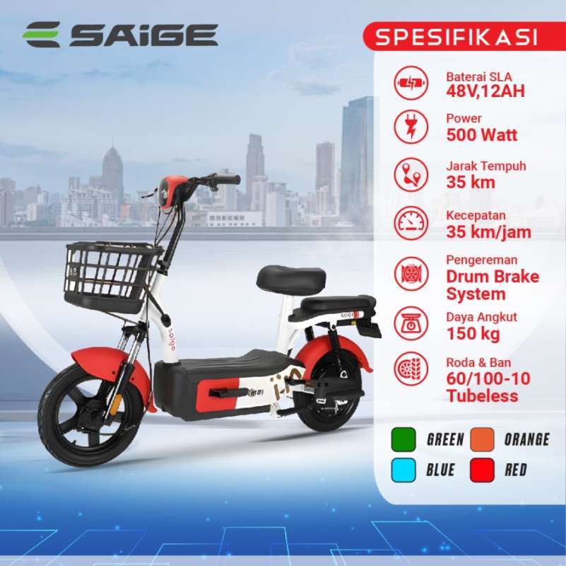 Jual Sepeda Listrik Saige Miko Original Terbaru - Harga Promo Murah ...