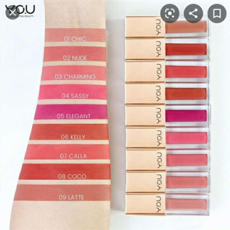 Jual You ROUGE VELVET MATTE LIP CREAM LONG LASTING ORIGINAL BPOM di ...