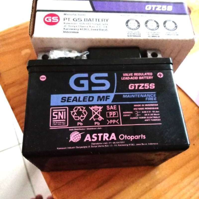 Promo Accu Gtz5 Aki Gs Astra Kering Bawaan Resmi Motor Metic Honda Diskon 17% Di Seller Mekanik ...