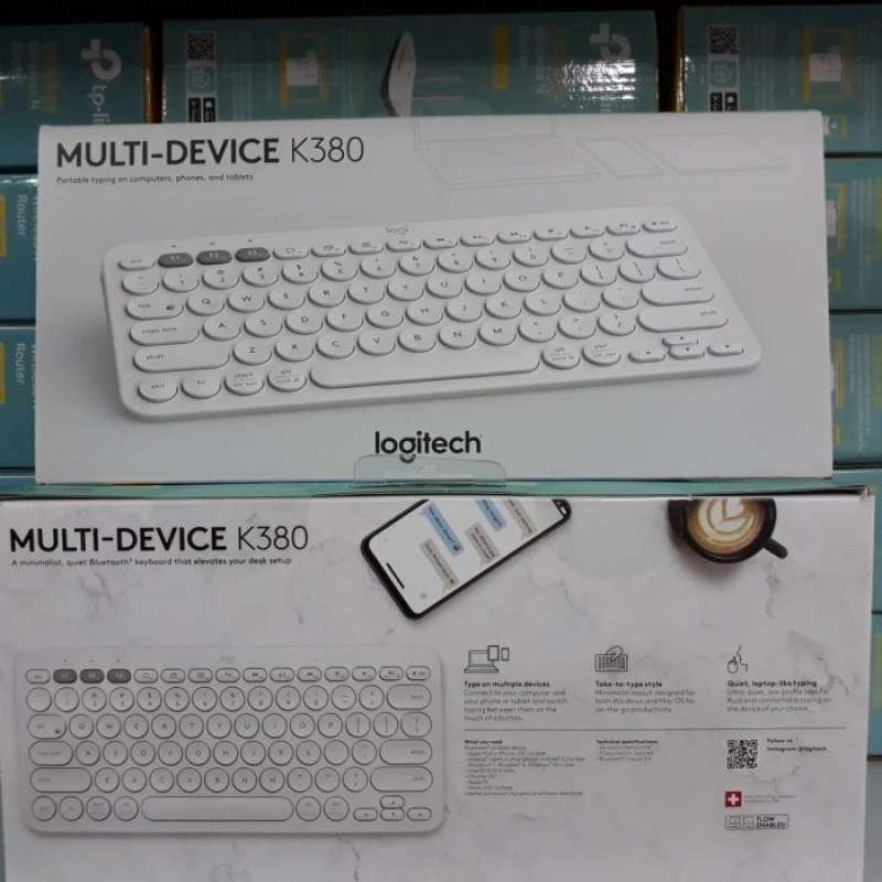 Promo logitech k380 bluetooth keyboard k 380 - asli original - garansi resmi Diskon 3% di Seller ...