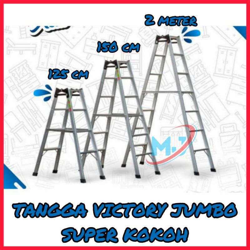 Jual Tangga Lipat Alumunium , Baja Ringan / Tangga Victory 2 Meter Bina ...