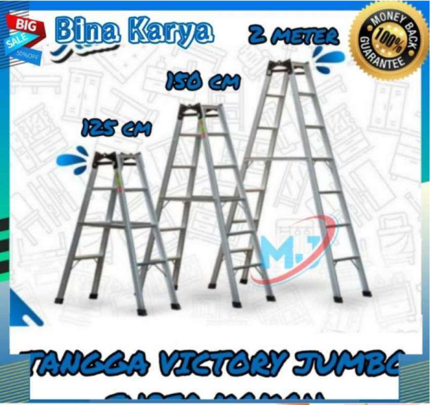 Jual Tangga Lipat Alumunium , Baja Ringan / Tangga Victory 2 Meter Bina ...