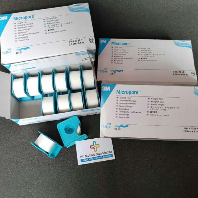 Promo 3M Micropore Size 1 Inch Plester Per-Box 12 Pcs Diskon 26% di ...