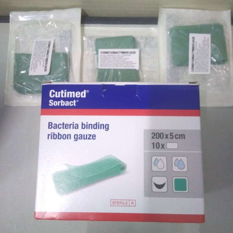 Promo Cutimed Sorbact 200 X 5 Cm Bacteria Binding Ribbon Gauze. Diskon ...