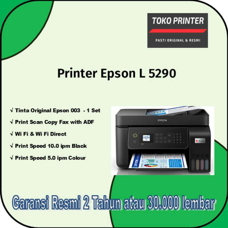 Promo Printer Epson EcoTank L5290 L 5290 WiFi Print Scan Copy Fax ...