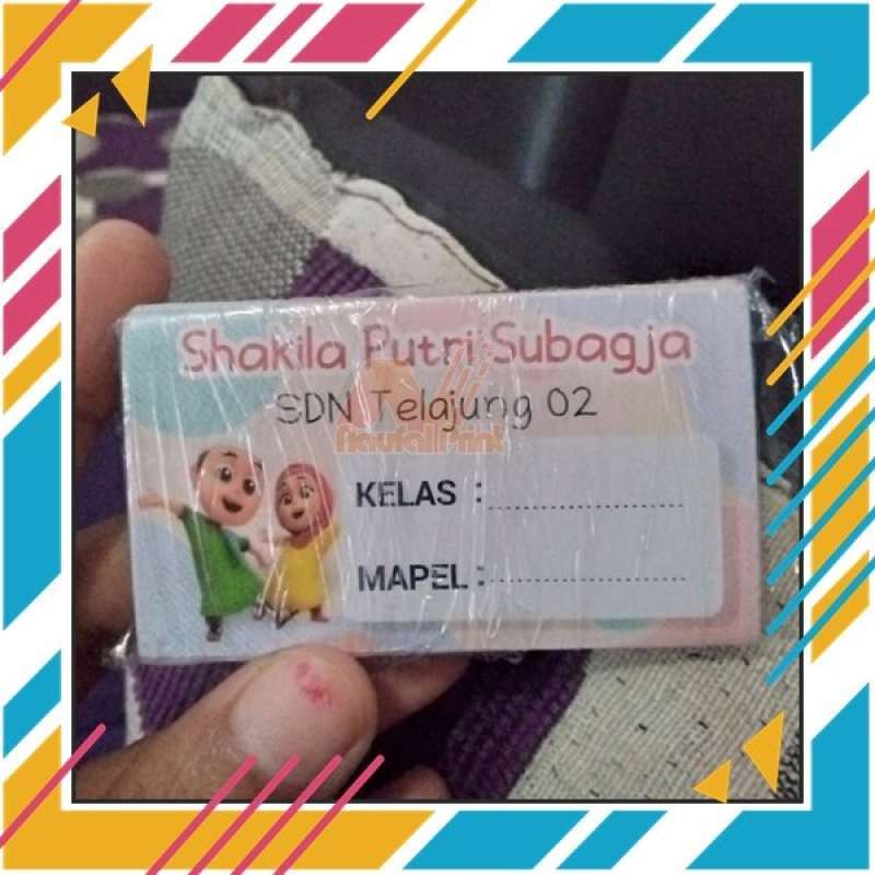 Jual Stiker Label Nama Buku Pelajaran Anak Sticker Karakter Hewan Lucu ...