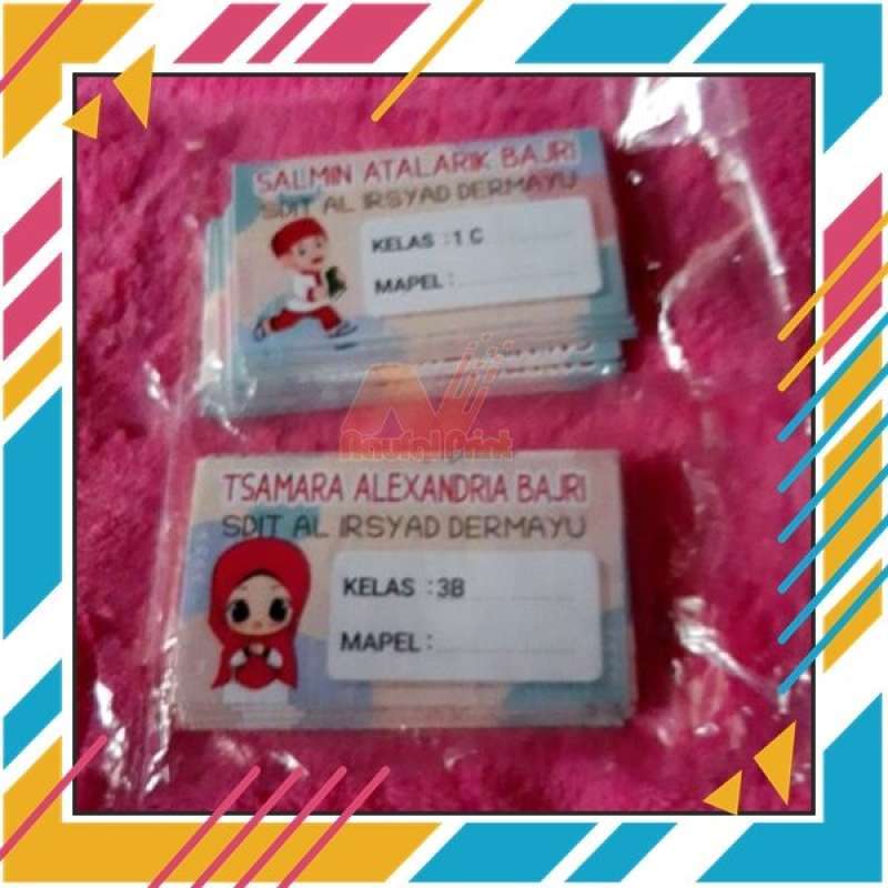 Jual Stiker Label Nama Buku Pelajaran Anak Sticker Karakter Hewan Lucu ...