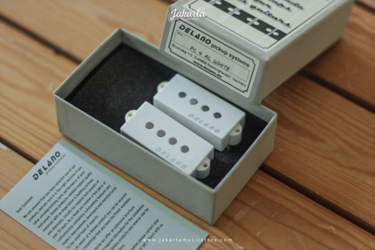 Jual Delano Pickups Pc 4 Al White Precision Split Coil Humbucker ...