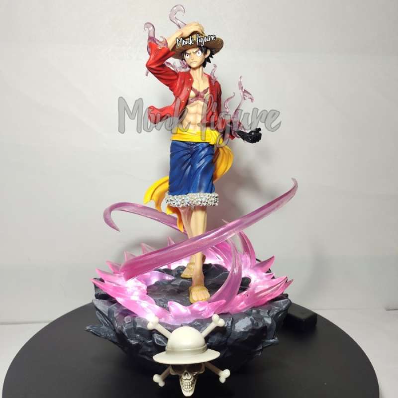 Promo Statue One Piece Monkey D Luffy Blood Design Recast With Led 41cm ...