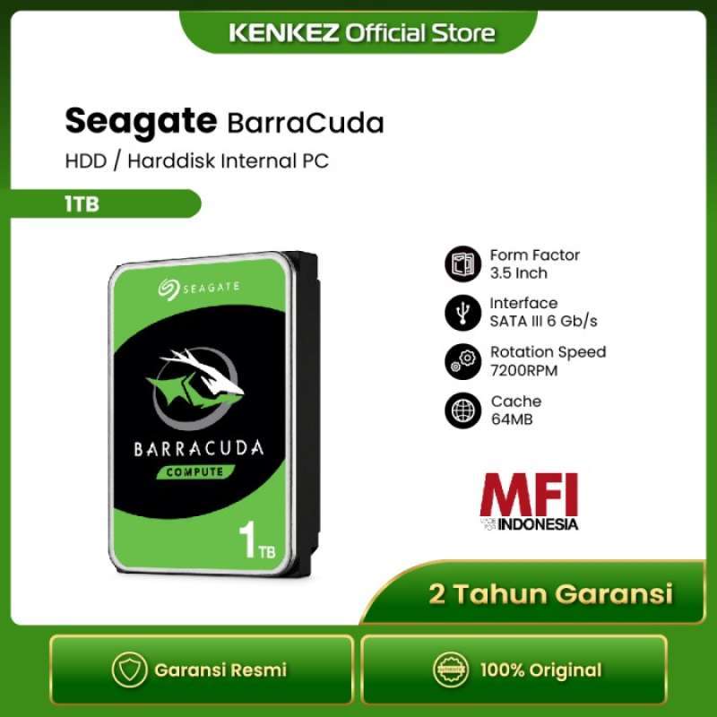 Promo Seagate BarraCuda Hardisk / HDD Internal PC 1TB SATA III 7200RPM ...