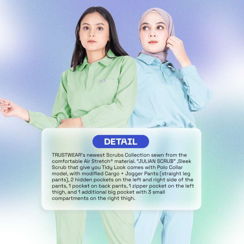 Jual Trustwear - Julian Doctor's Scrub / Set Baju Celana Jaga Oka Ok ...