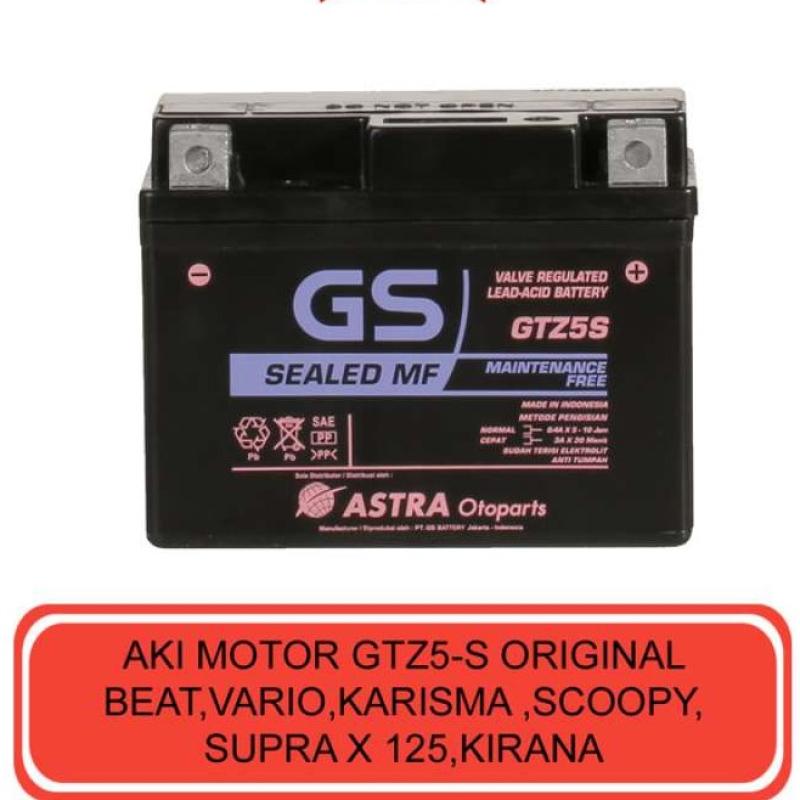 Promo Aki Motor Accu Motor Gtz-5S Gs Astra Diskon 17% di Seller Golden Victory Music - Cikoko ...
