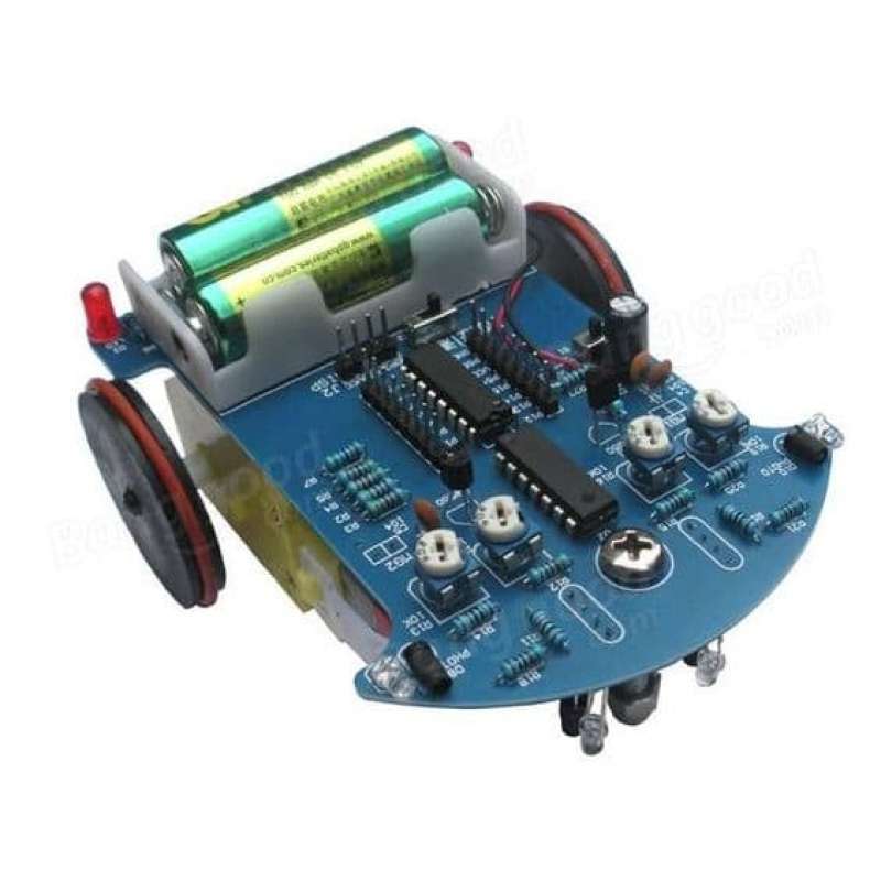 Promo D2-3 DIY KIT Robot Tracking Line Follower Smart Car STC15W201S ...