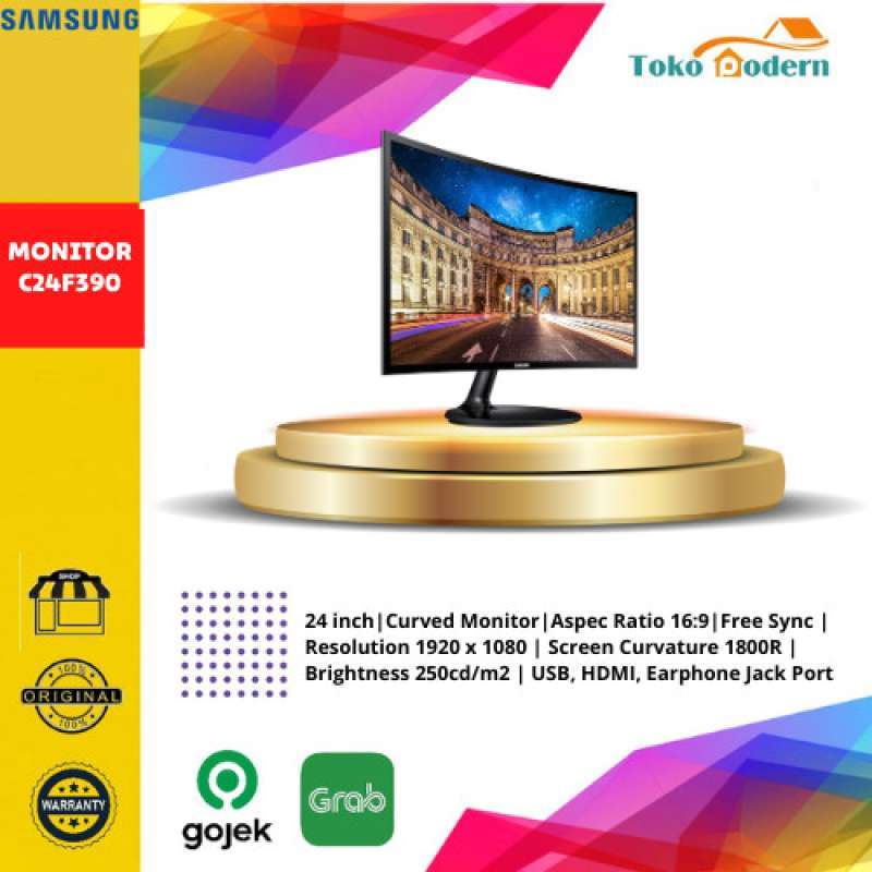 Promo Monitor Samsung C24F390 24 Inch Curved LED Wide Screen Diskon 23% ...