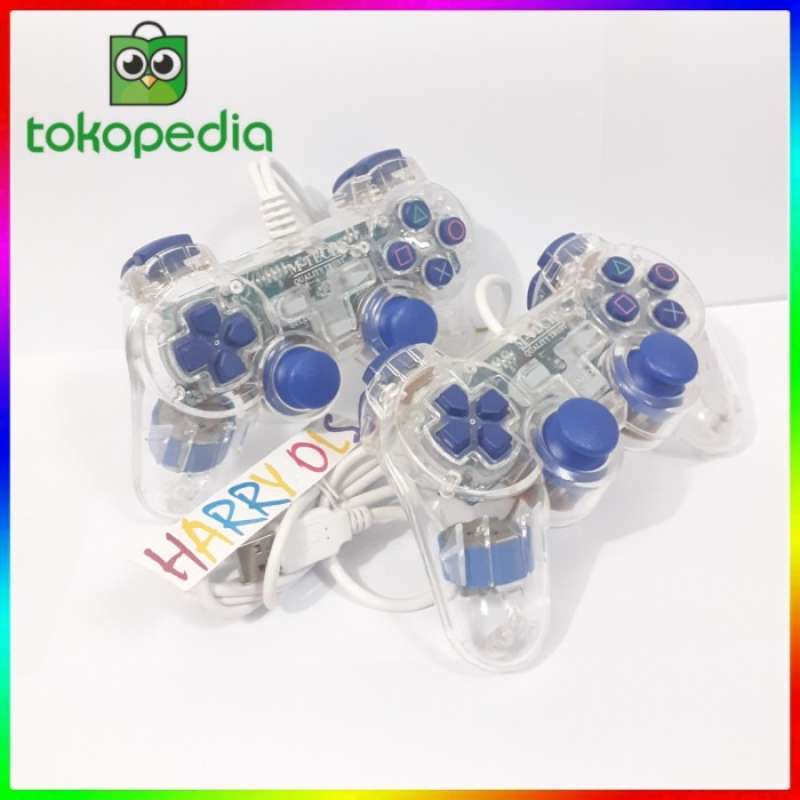 Promo Gamepad Stick Control PC Laptop PS transparan Getar/stick stik ps ...