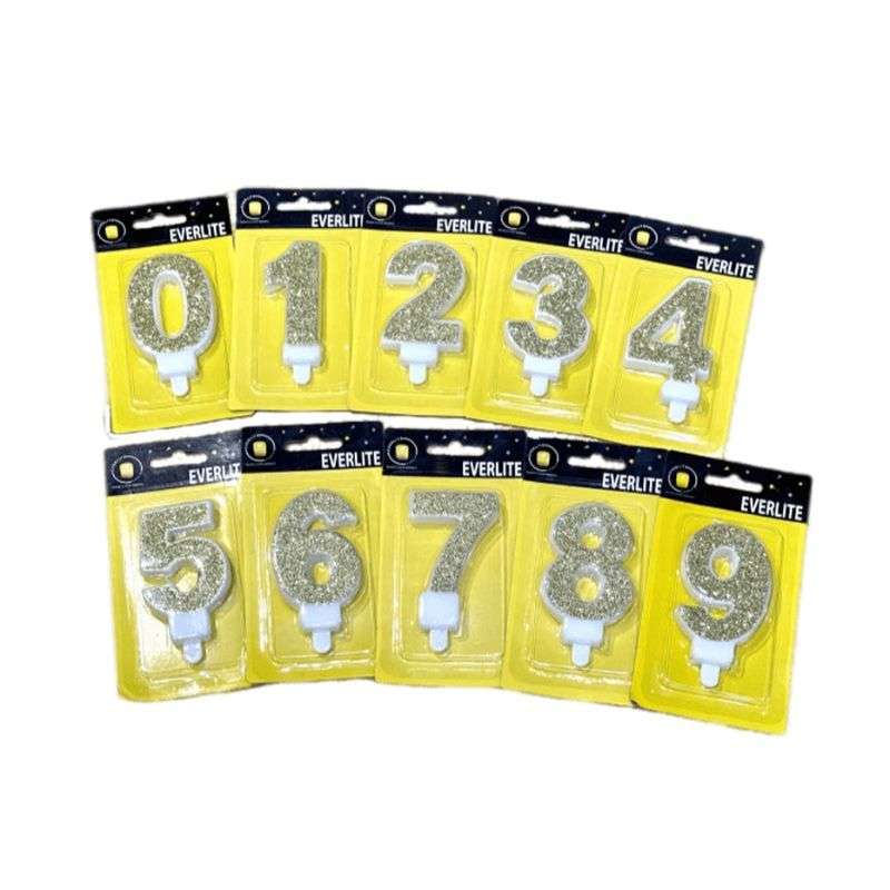 Jual Everlite Candle Glory Number Gold 0 Di Seller Scan And Go Official ...
