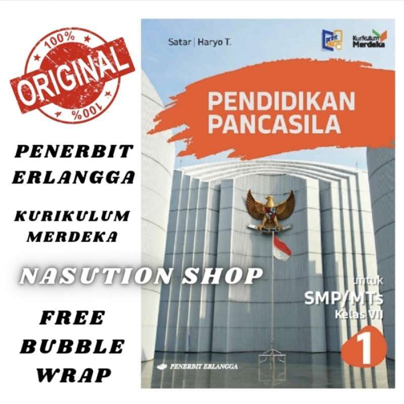 Promo Buku Pendidikan Pancasila Kelas 1 / 7 Smp Erlangga Kurikulum Merdeka Diskon 23% di Seller ...