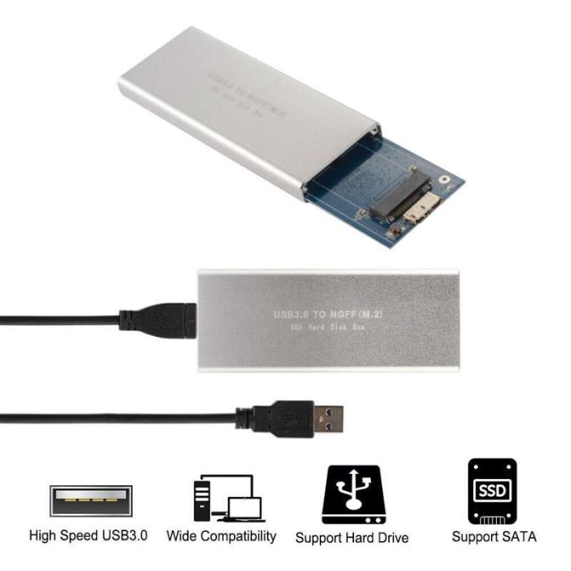 Jual Casing Ssd M.2 Ngff To Usb 3.0 M2 Adapter Enclosure Sata External ...