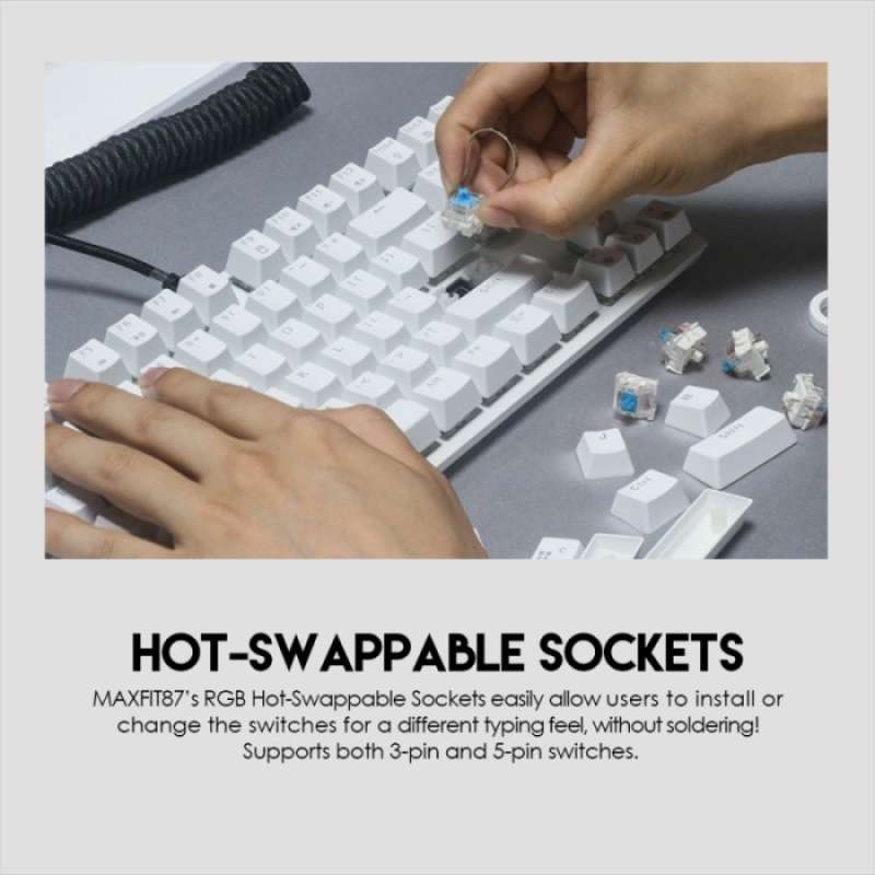 Jual Fantech Maxfit87 Hotswap Rgb 5 Pin Keyboard Gaming Mechanical ...