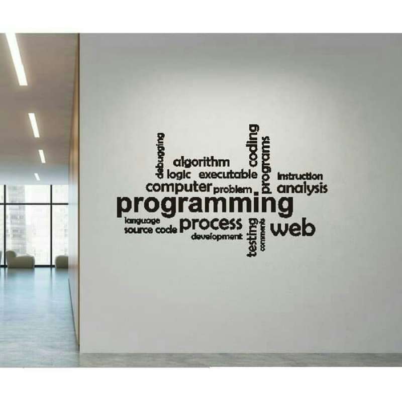Promo Sticker Programming Process Wall Stiker Dingding Kantor Kaca ...