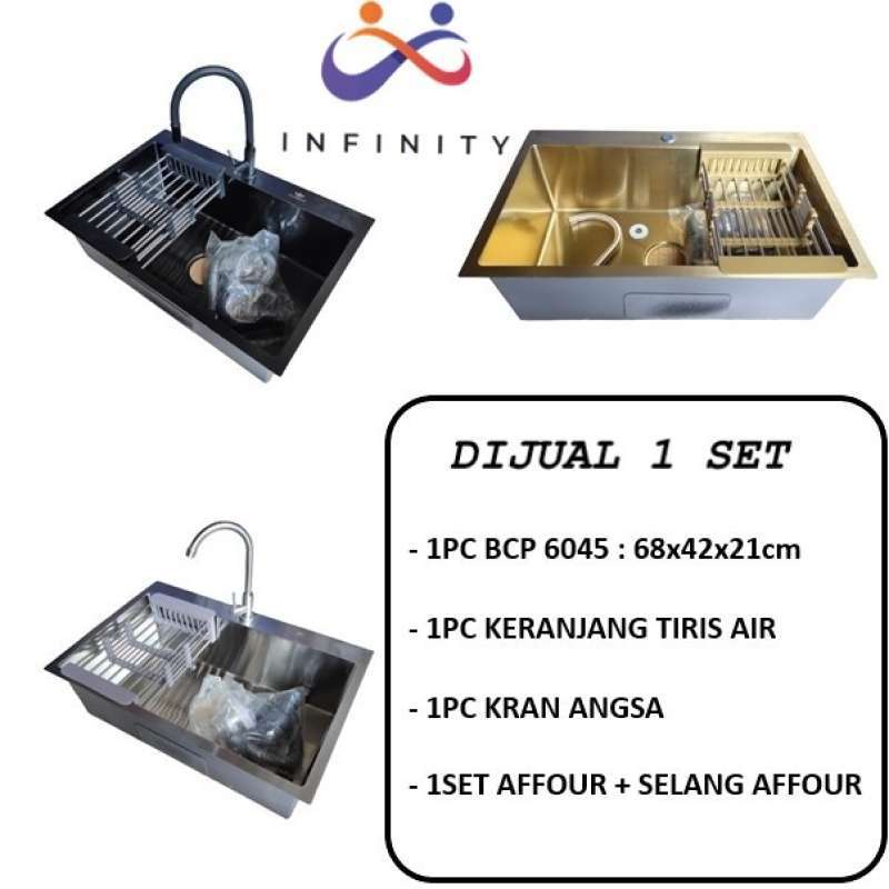 Promo Wastafel Kingco Kitchen Sink Bak Cuci Piring Stainless 1 Lubang ...