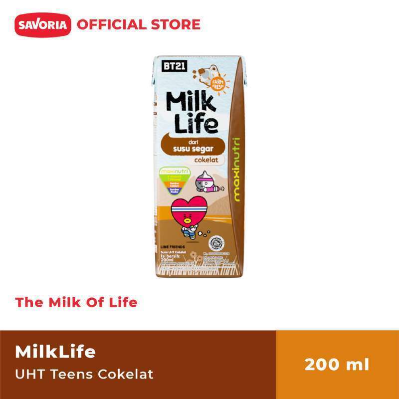 Promo Milklife Uht Teens Tetra Slim Leaf Coklat 200 Ml Diskon 32% Di ...
