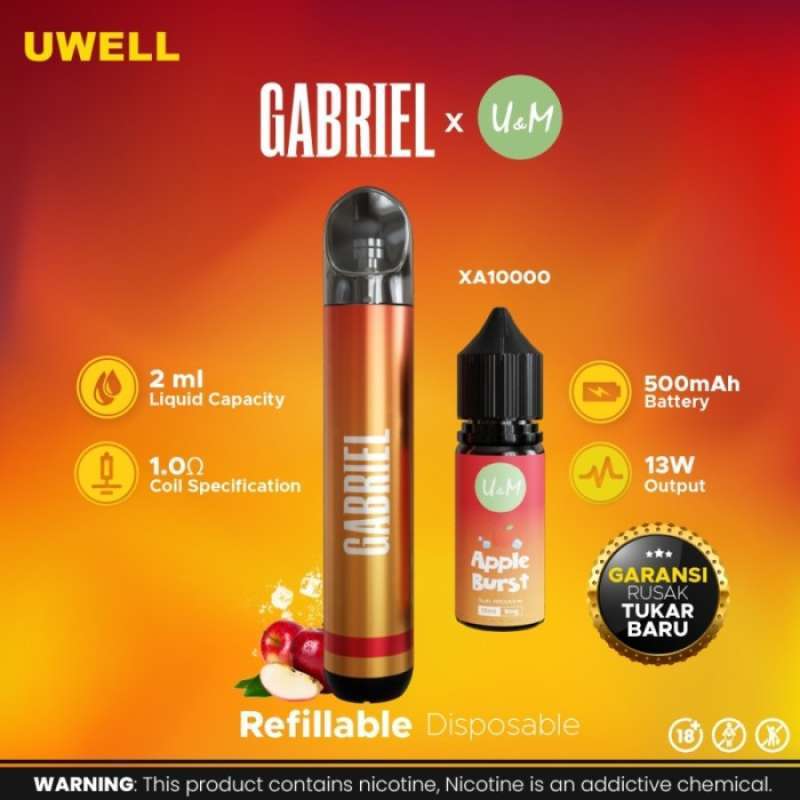 Promo UWELL GABRIEL XA 10000 Pod Apple Burst Disposable Vape up 4500 ...