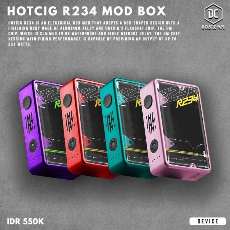 Promo Hotcig R234 Box Mod by Hotcig x Vape Boss 100% Authentic Diskon ...