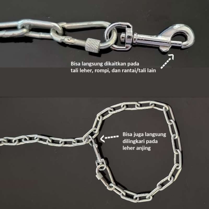 Promo Rantai Anjing Besar Medium Tali Tuntun Besi Galvanis Chain Leash ...