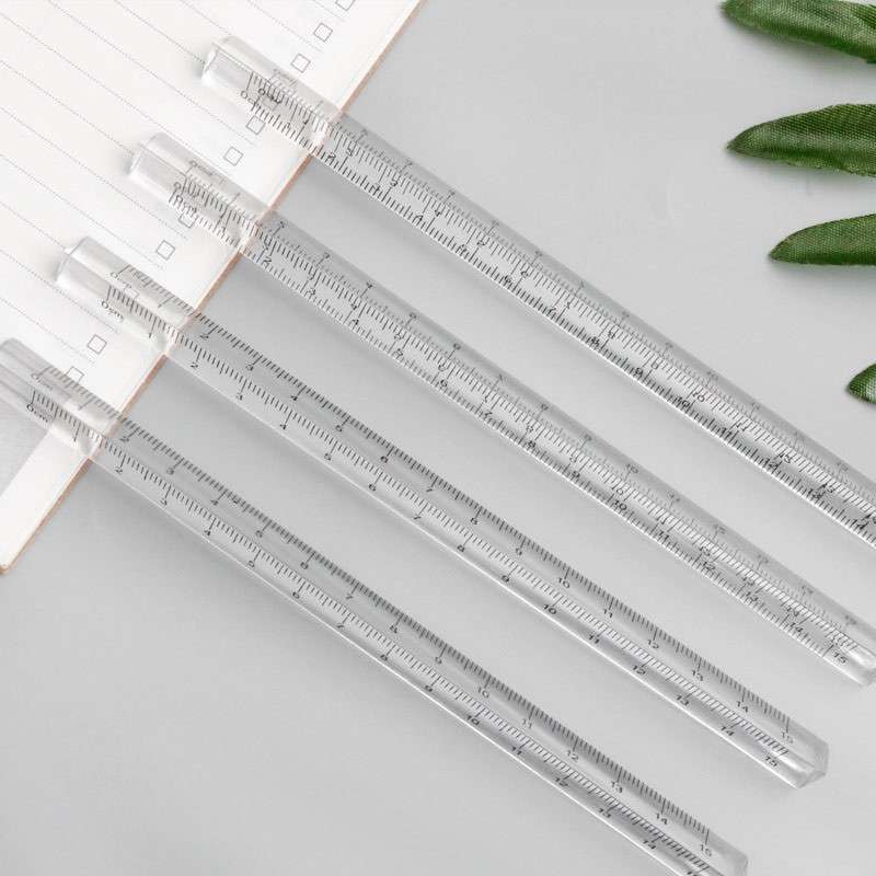 Jual Triangular Prism Clear Ruler Stick 15cm - Penggaris Lucu ...