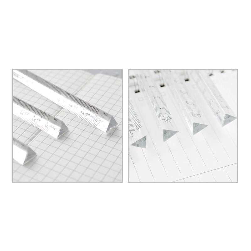 Jual Triangular Prism Clear Ruler Stick 15cm - Penggaris Lucu ...