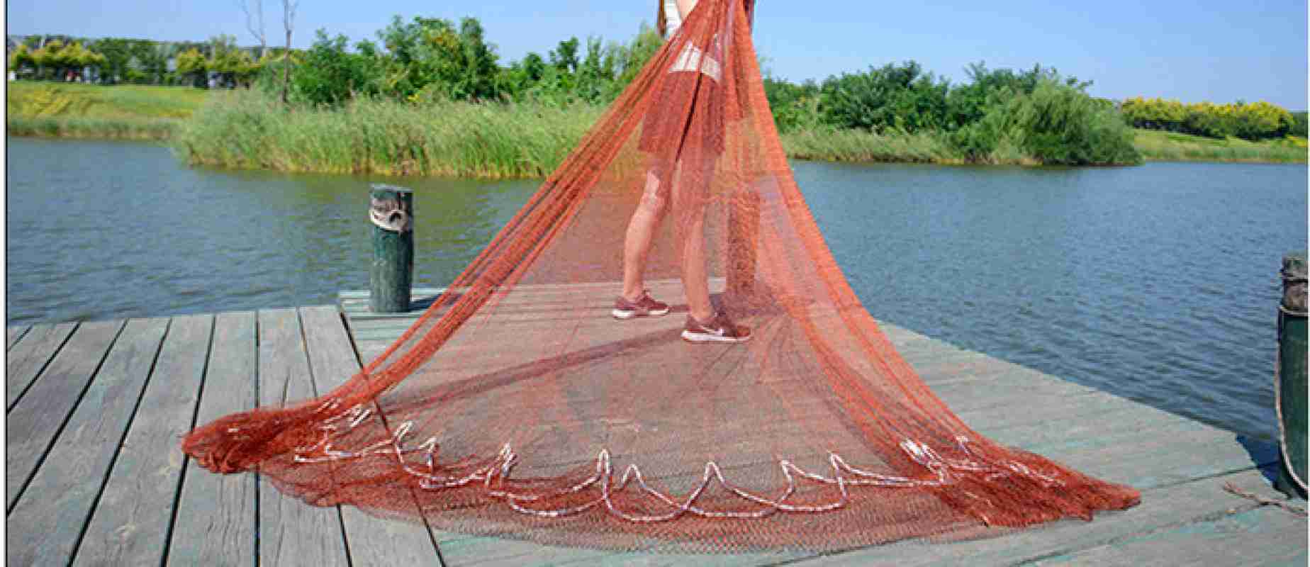 Jual Jala Lempar Jala Ikan Nelayan Bahan Pe Kain Kuat Tinggi 3m Coklat ...