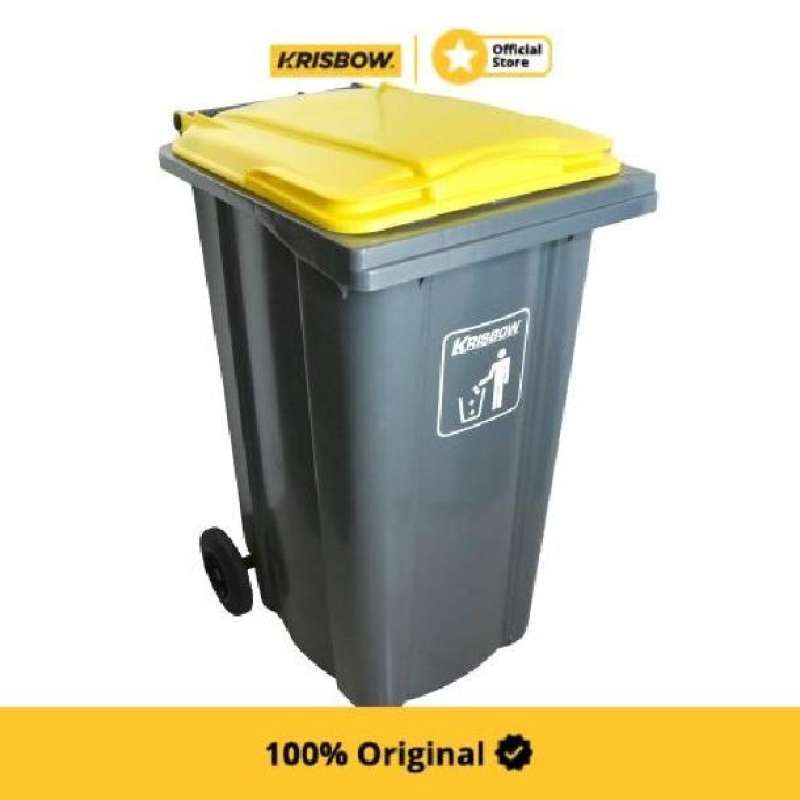 Jual Krisbow Dust Bin Tempat Sampah Plastik Neo 240 Ltr - Abu-Abu di Seller Krisbow Indonesia ...
