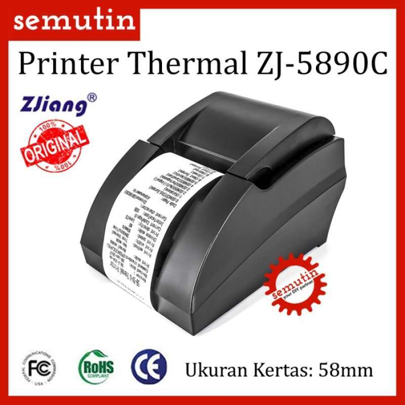 Promo Printer Thermal 58mm Zjiang Zj-5890c Original / Cetak Resi Zj ...