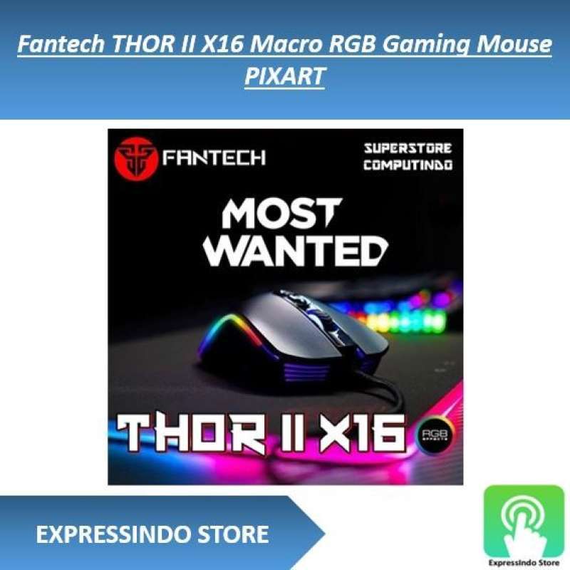 Promo Fantech THOR II X16 Macro RGB Gaming Mouse PIXART Diskon 23% di ...