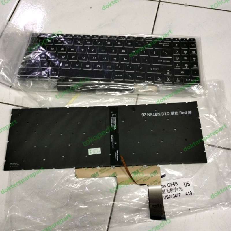 Jual keyboard MSI Katana GF66 GF76 Lampu Latar Laptop Gaming Hitam di ...