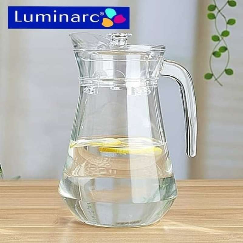 Promo Luminarc Arc Water Jug 1L / Eskan Pitcher Kaca 1000Ml Tutup ...