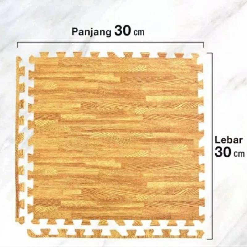 Promo alas lantai puzzle motif kayu wooden matras tikar karpet busa ...