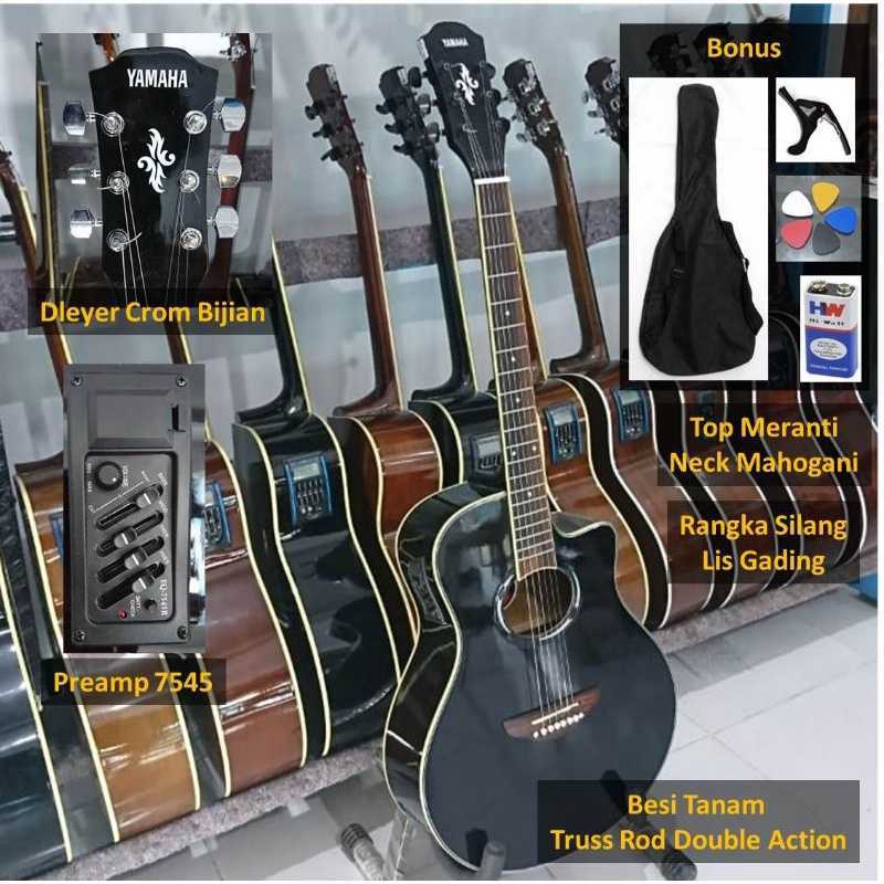 Promo Gitar akustik dan gitar akustik elektrik listrik murah preamp LC ...