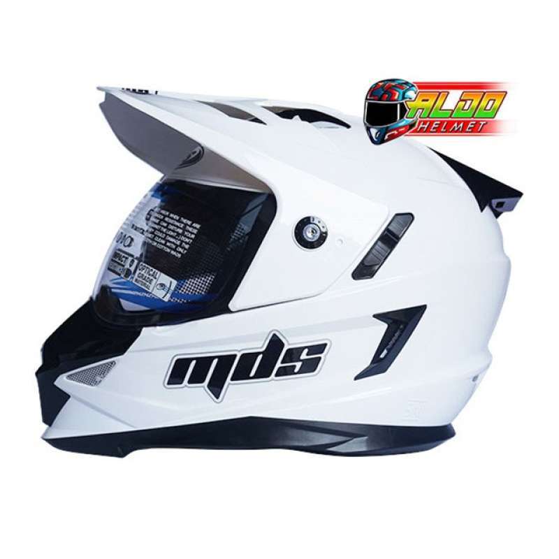 Promo Mds Ori / Helm Mds Super Pro White / Mds Double Visor / Sni ...