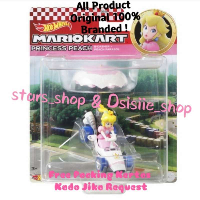 Promo Hot Wheels Mario Kart Glider Princess Peach Original / Mainan ...