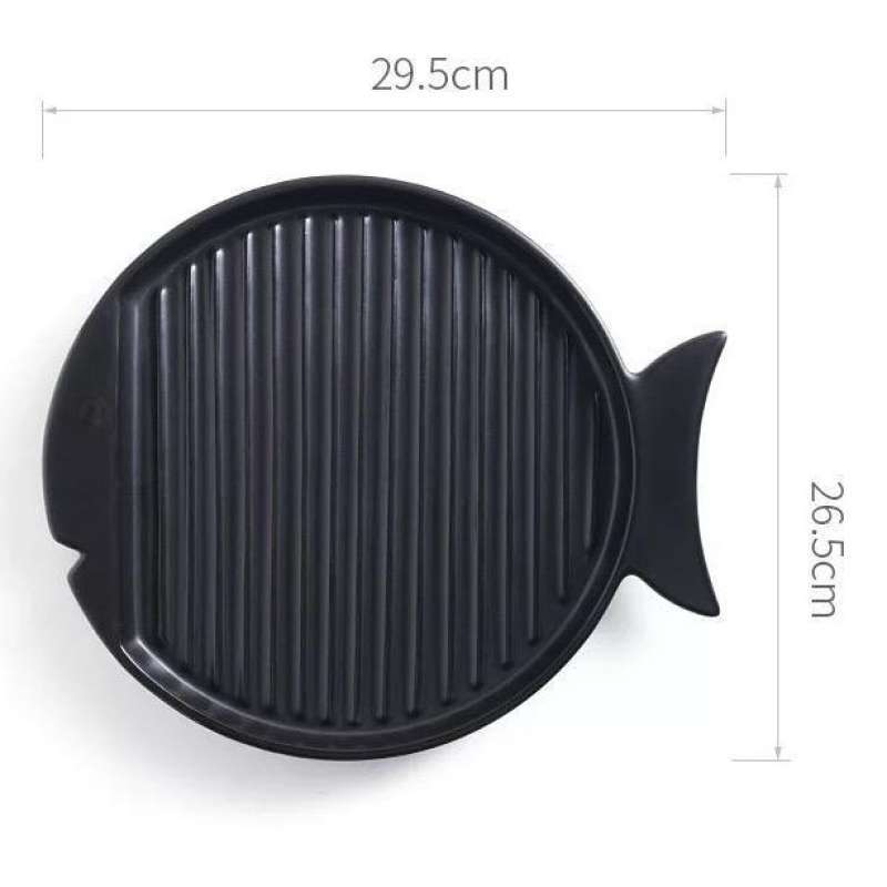 Jual Fish Grill Hot Plate/ Piring Keramik Untuk Masak Bentuk Ikan ...