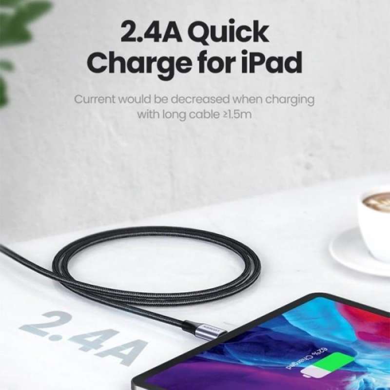 Jual UGREEN Kabel Lightning ip MFI to USB A Nylon Braided US199 di ...