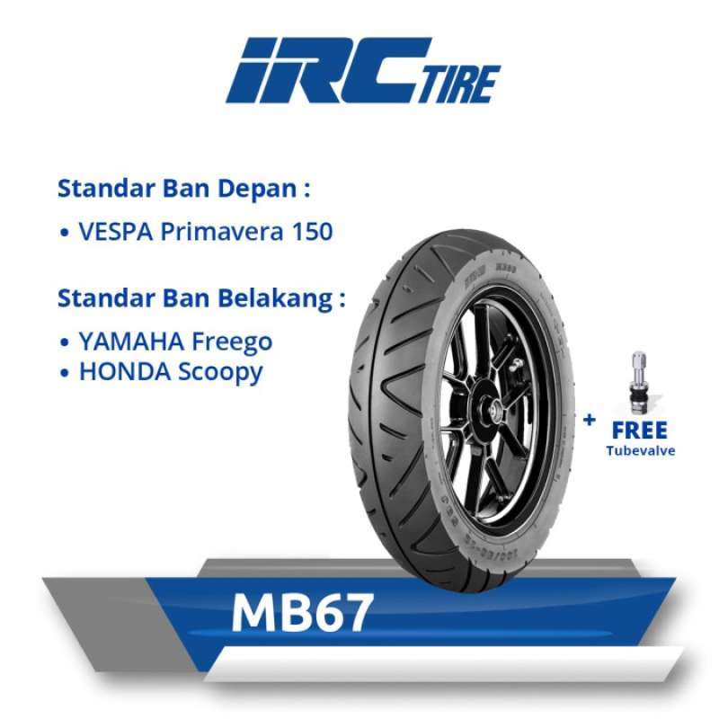 Promo Ban Belakang Motor Irc 110/90-12 Mb67 Tubeless Honda Scoopy Diskon 10% Di Seller Elezea ...