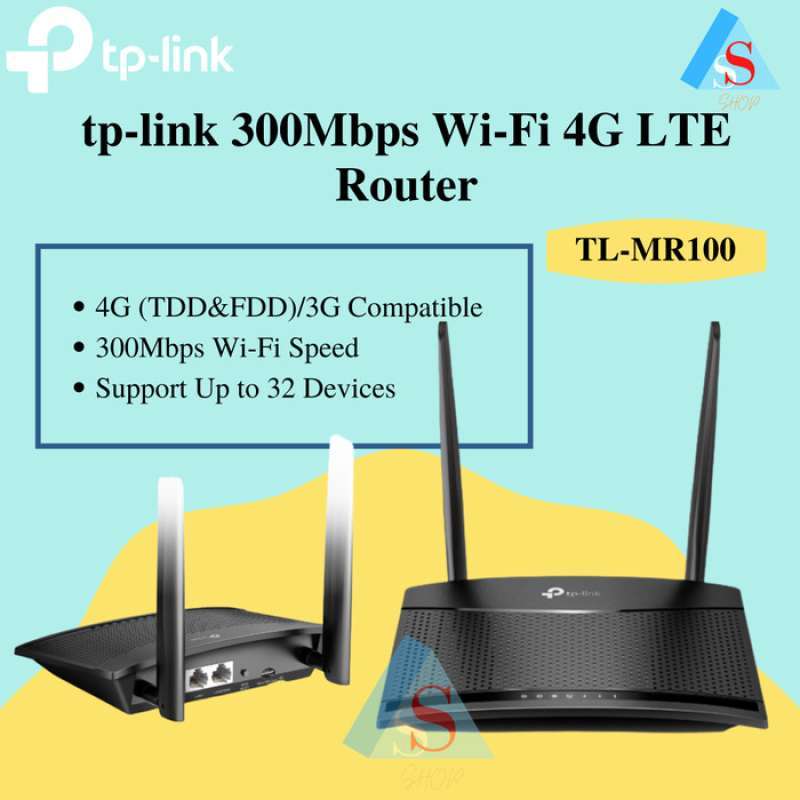 Promo Tp-Link Tl-Mr100 4G Lte Router 300 Mbps Wireless N 4G Router ...
